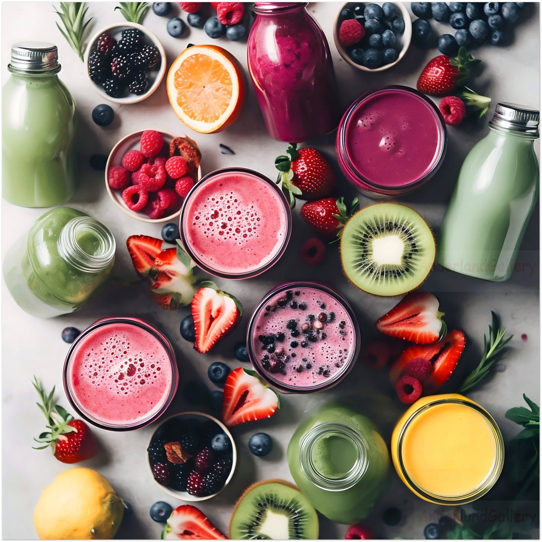 Premium Poster on Semi-matte Paper|"smoothie Kitchen"|photorealistic ...