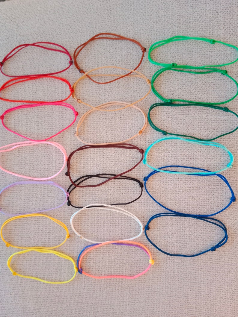 Adjustable Braided Bracelet, Waterproof Bracelet, Nylon String Bracelet ...