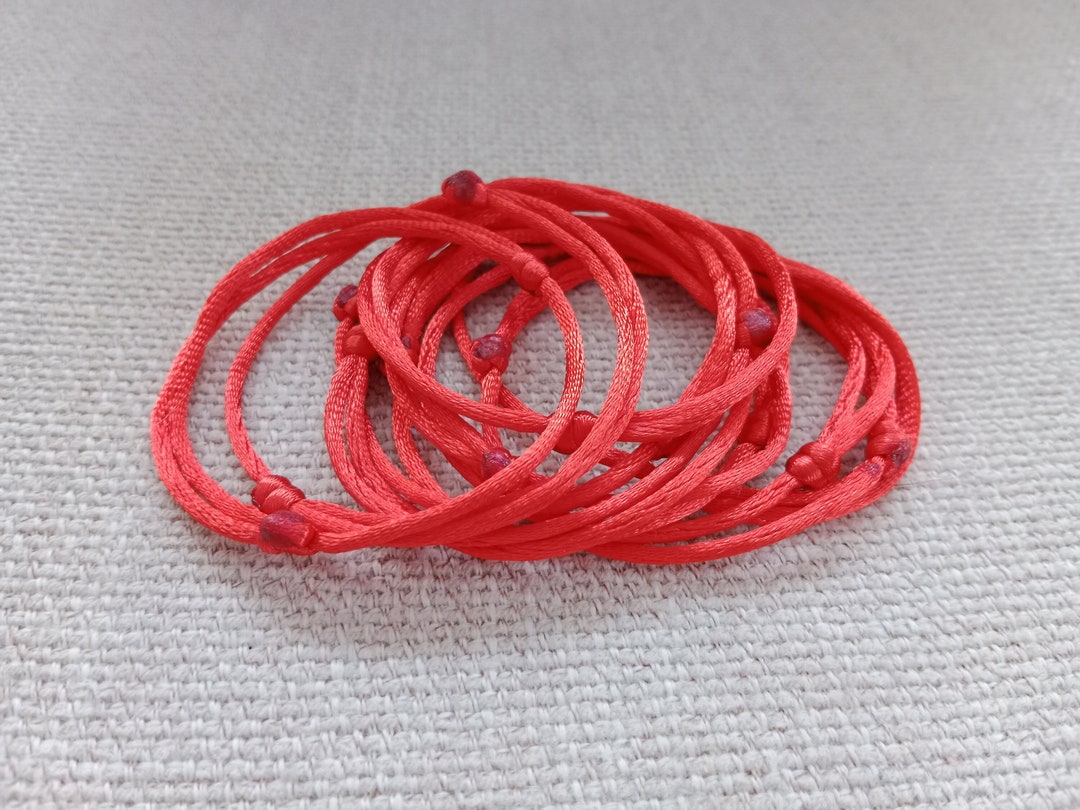 10 Red Bracelets Male and Female Bracelets Red String Good Luck ...