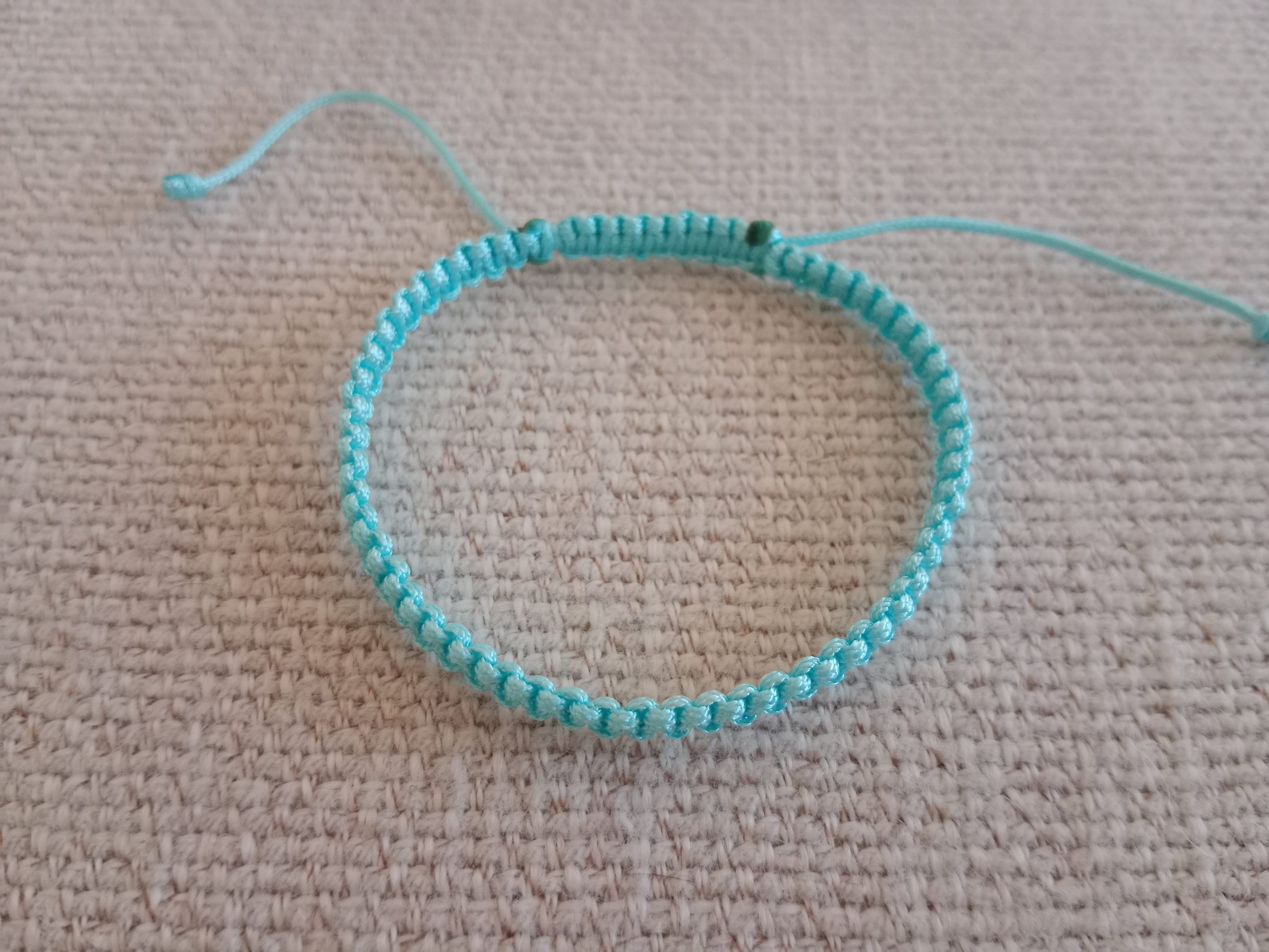 Light Blue Cord Bracelet, Light Blue String Bracelet, Lucky Bracelet ...
