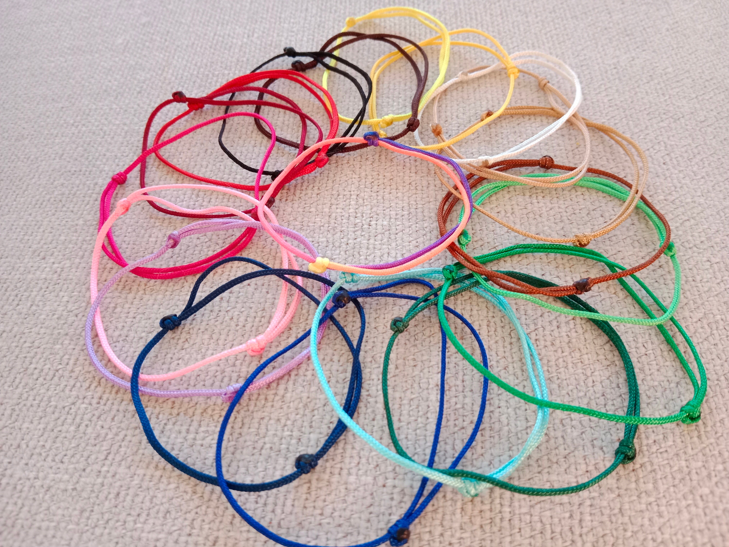 Adjustable Braided Bracelet, Waterproof Bracelet, Nylon String Bracelet ...