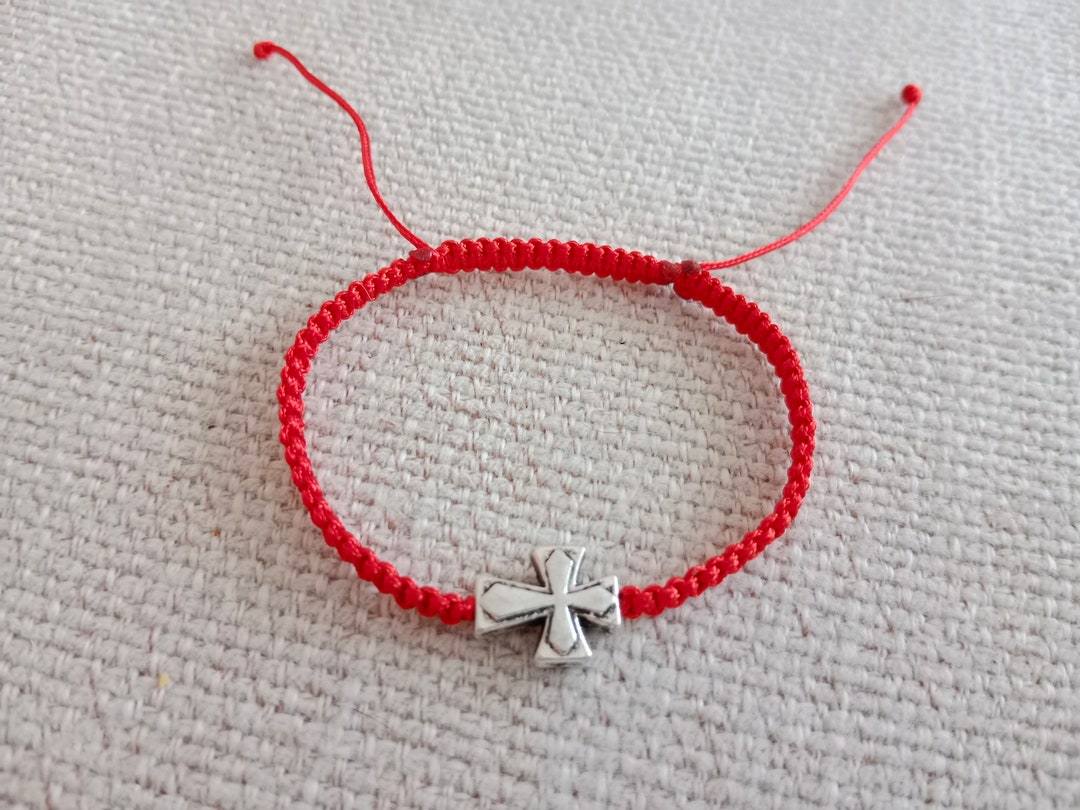 Good Luck Red String Bracelet, Waterproof With Cross Charm, Red ...