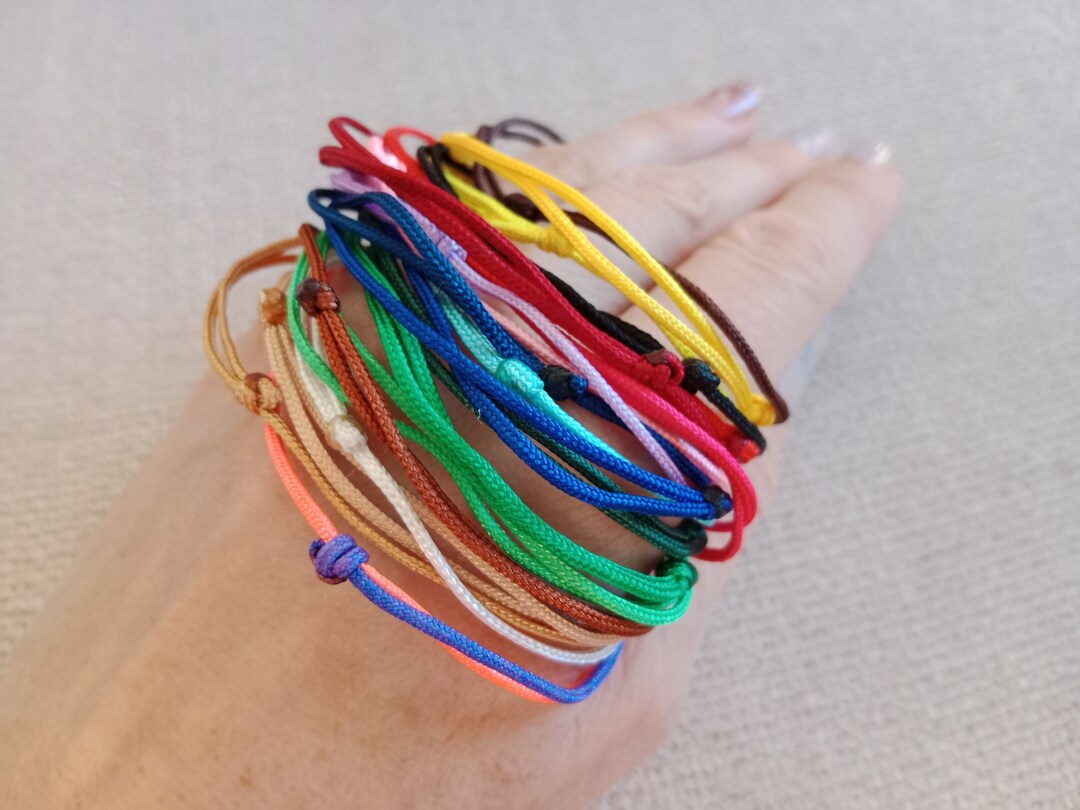 Adjustable Braided Bracelet, Waterproof Bracelet, Nylon String Bracelet ...