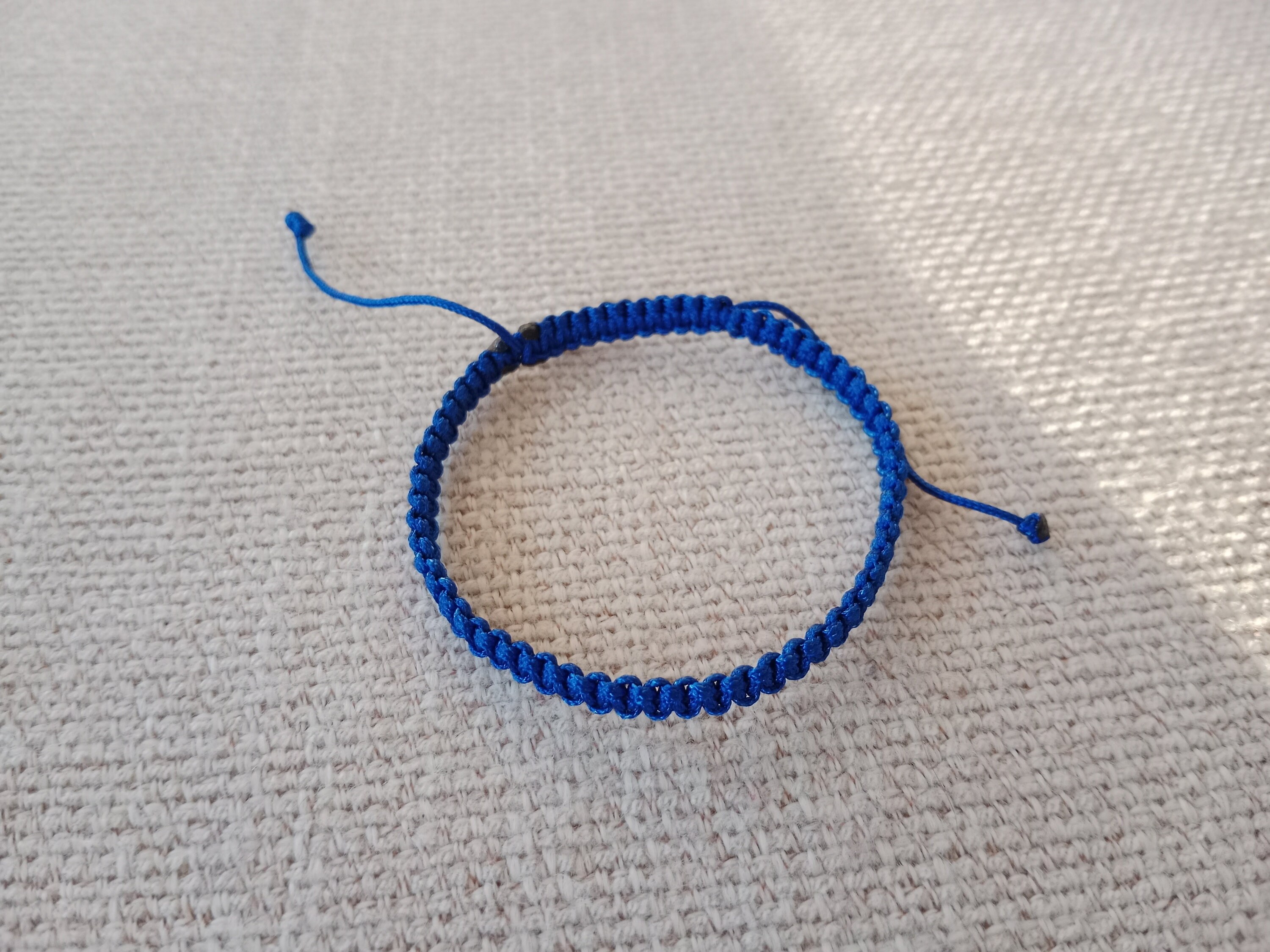 Blue Cord Bracelet, Dark Blue String Bracelet, Lucky Bracelet, Braid ...