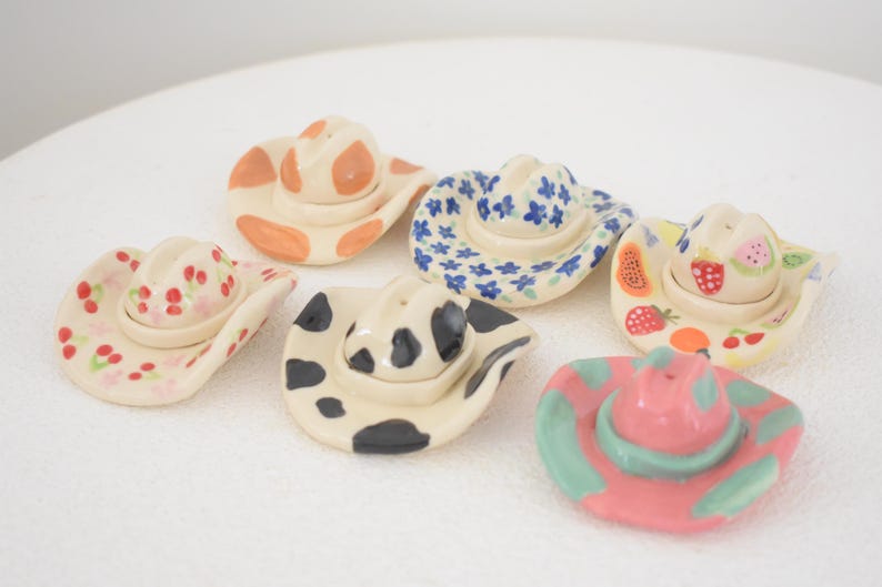 PREORDER: Cowboy Hat Incense Holders Ceramic Handmade - Etsy