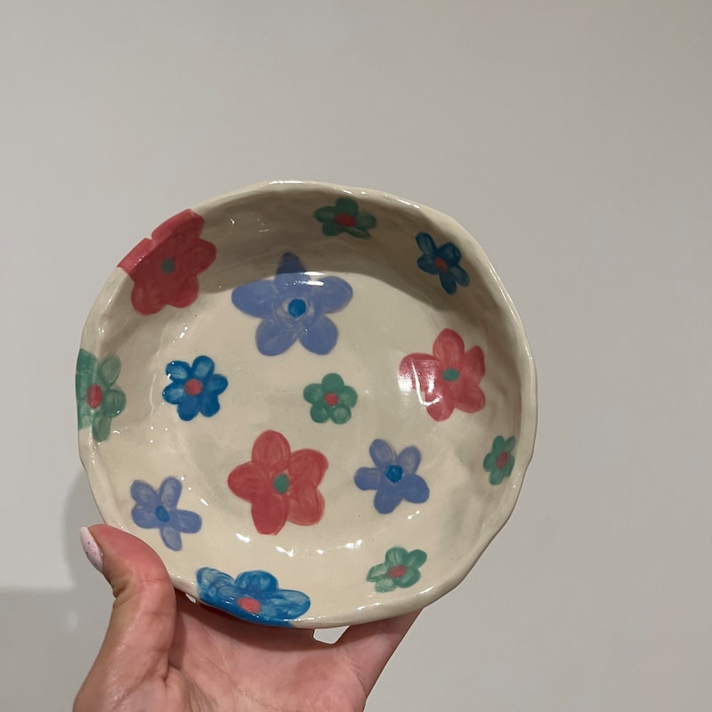 Ceramic Flower Bowl - Etsy