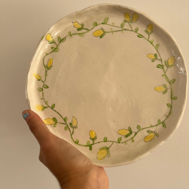 Ceramic Lemon Plates - Etsy