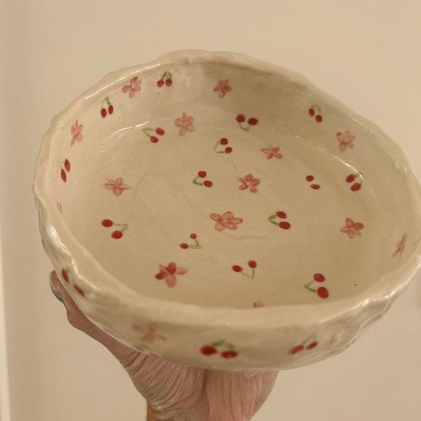 Ceramic Bowl Cherry - Etsy