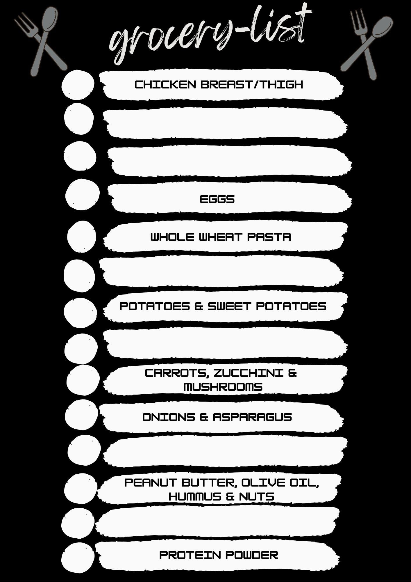 7-day High Protein Bulking Meal Plan | Muscle Building, Grocery List ...