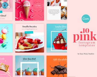 18 Desserts and Bakery Instagram Social Media Post Canva Template ...