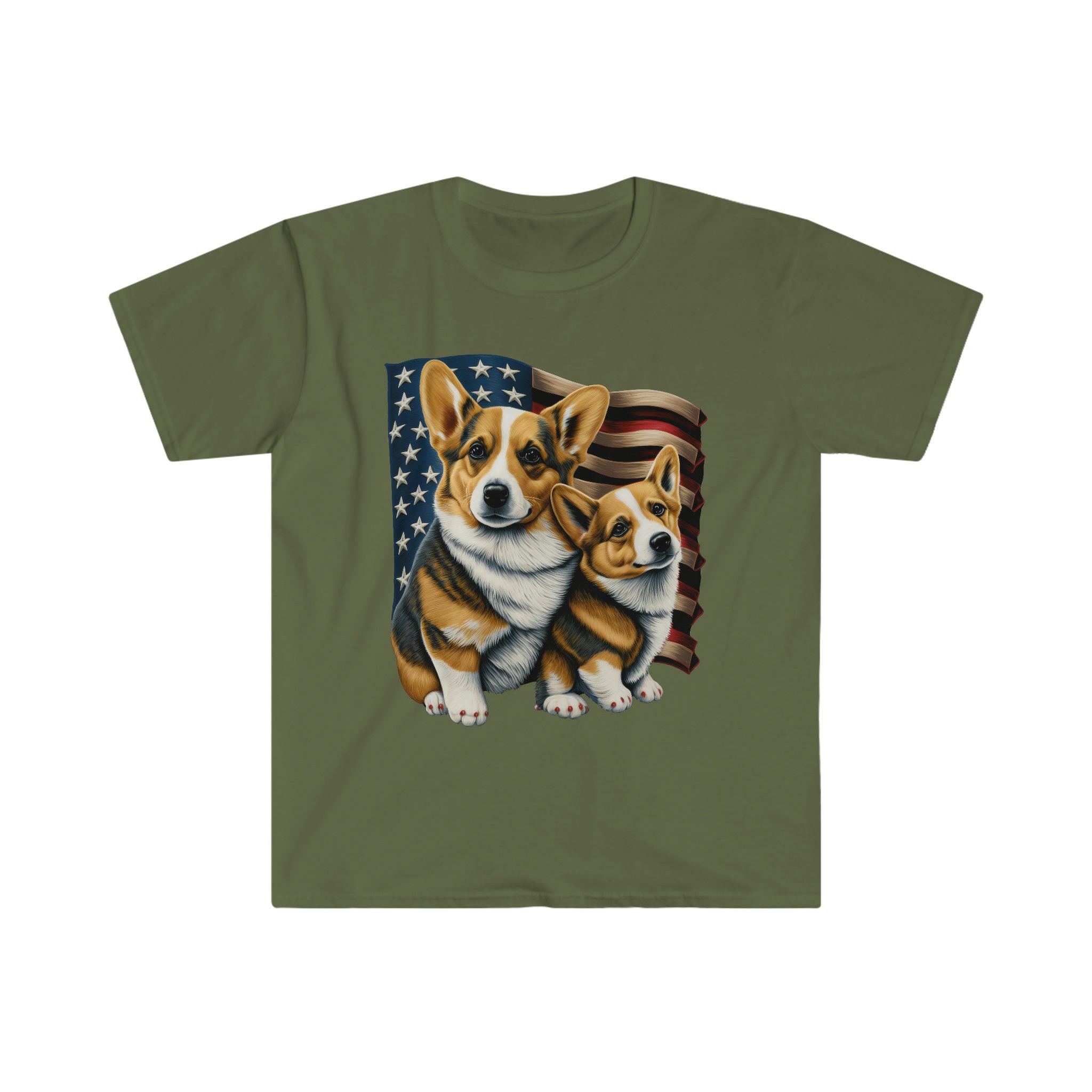 Patriotic Corgis American Flag T-shirt, Corgi Lover Shirt, 4th of July ...