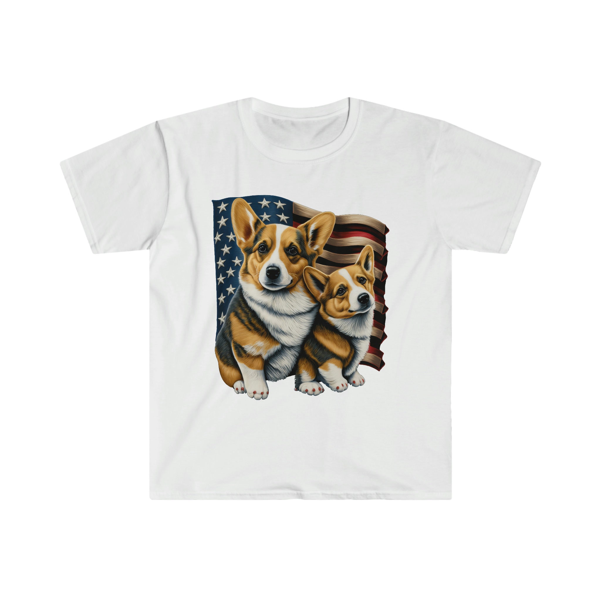 Patriotic Corgis American Flag T-shirt, Corgi Lover Shirt, 4th of July ...