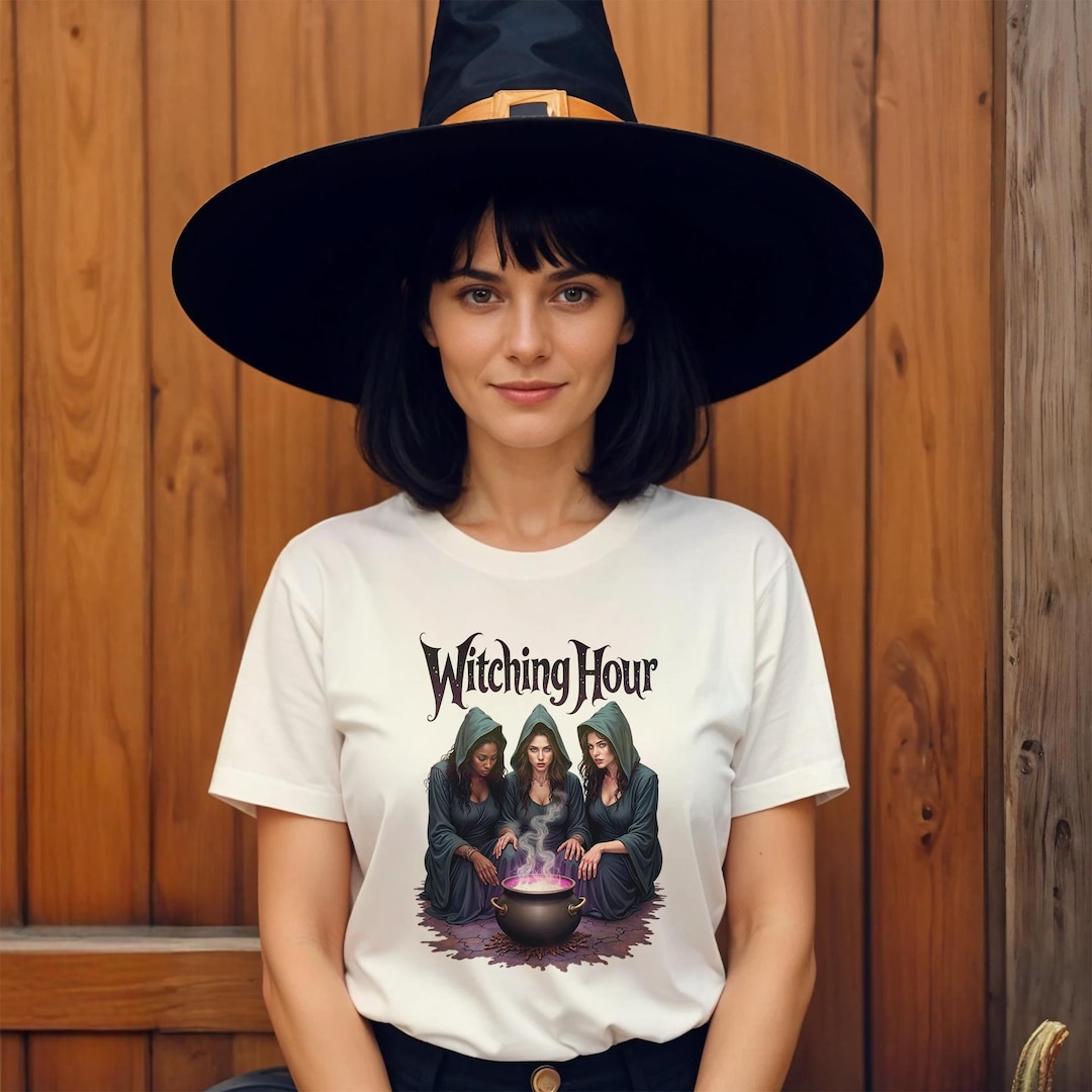 Witching Hour T-shirt - Mystical Witches Halloween Graphic Tee - Tarpa ...