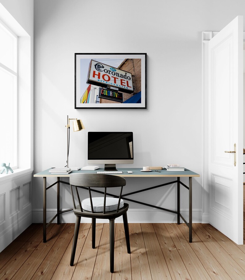 Coronado Hotel Neon Sign Print: Vintage Arizona Travel Art (digital ...