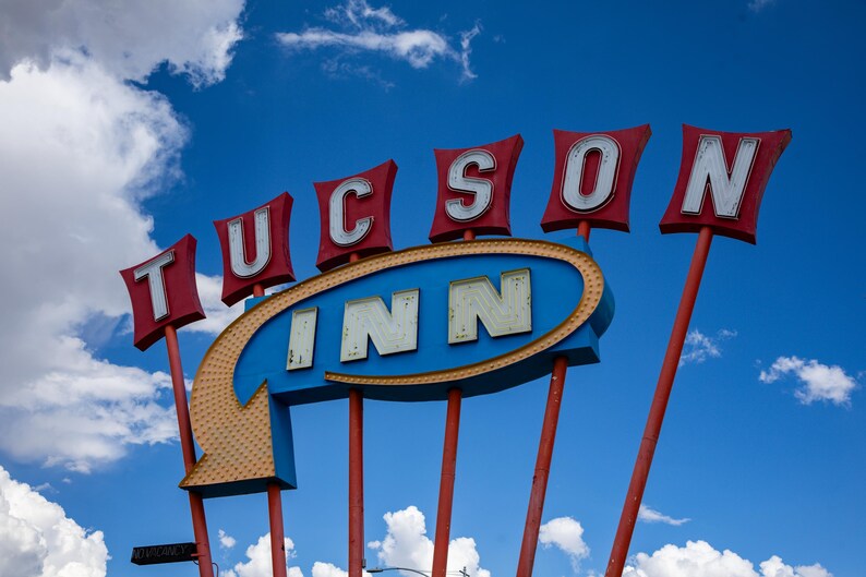 Tucson Inn Wall Art: Vintage Neon Motel Sign, Arizona Roadside ...