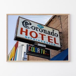 Coronado Hotel Sign Wall Art: Vintage Arizona Sign, Retro Americana ...