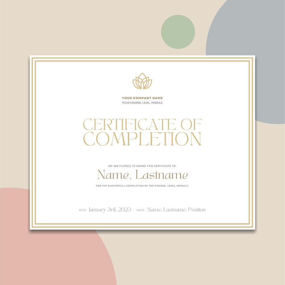 Custom Certificate Template, Custom Certificate, Editable Certificate ...