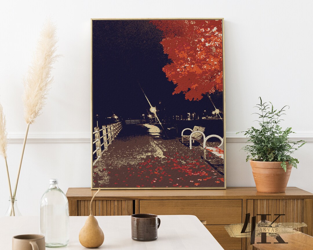 Trees Art Painting Digital Art Bundle of 4 Large Posters Digital Print ...