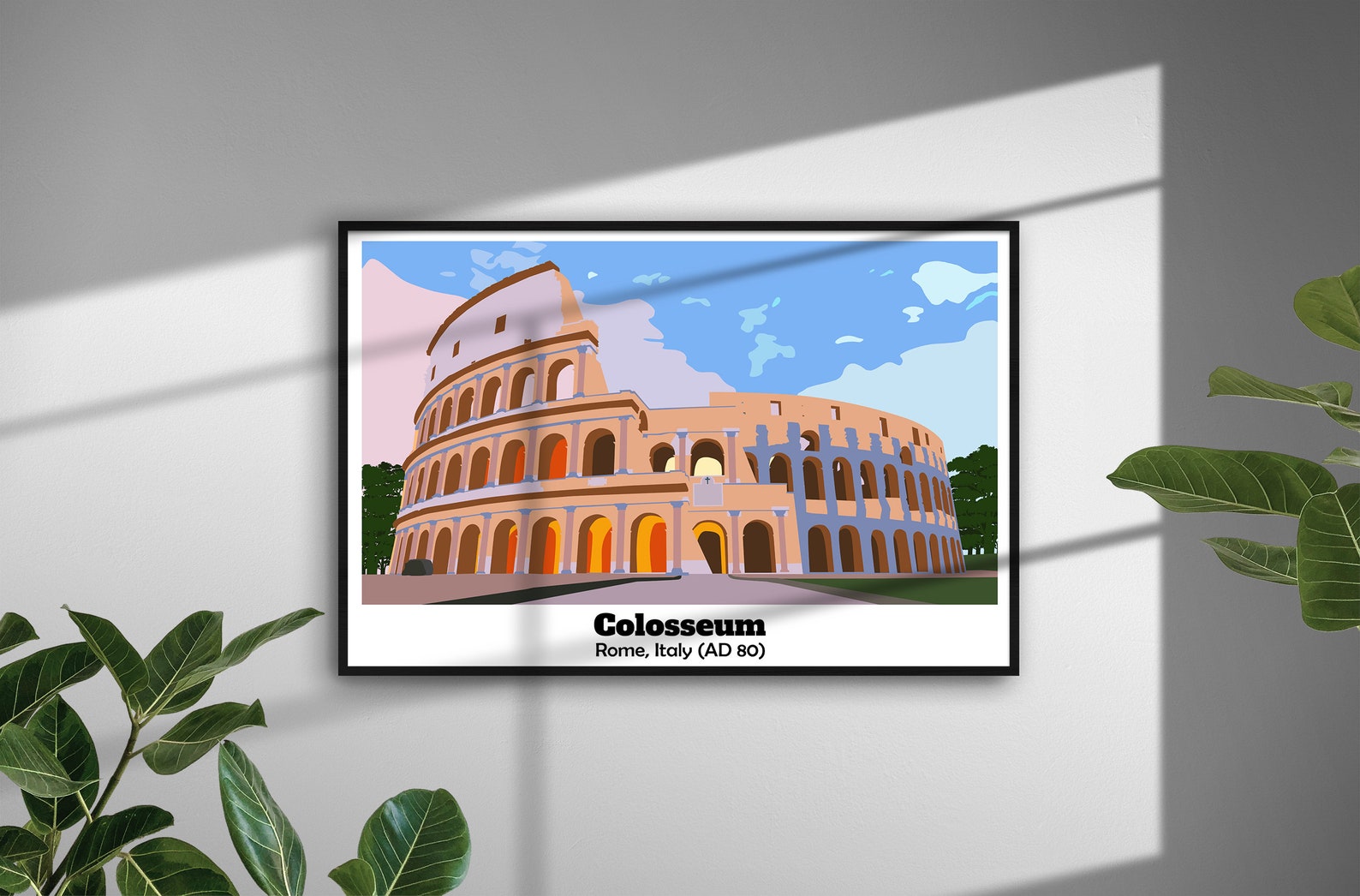 7 Wonders of the World, Colosseum Poster, Rome, Italy, Travel Wall Art ...