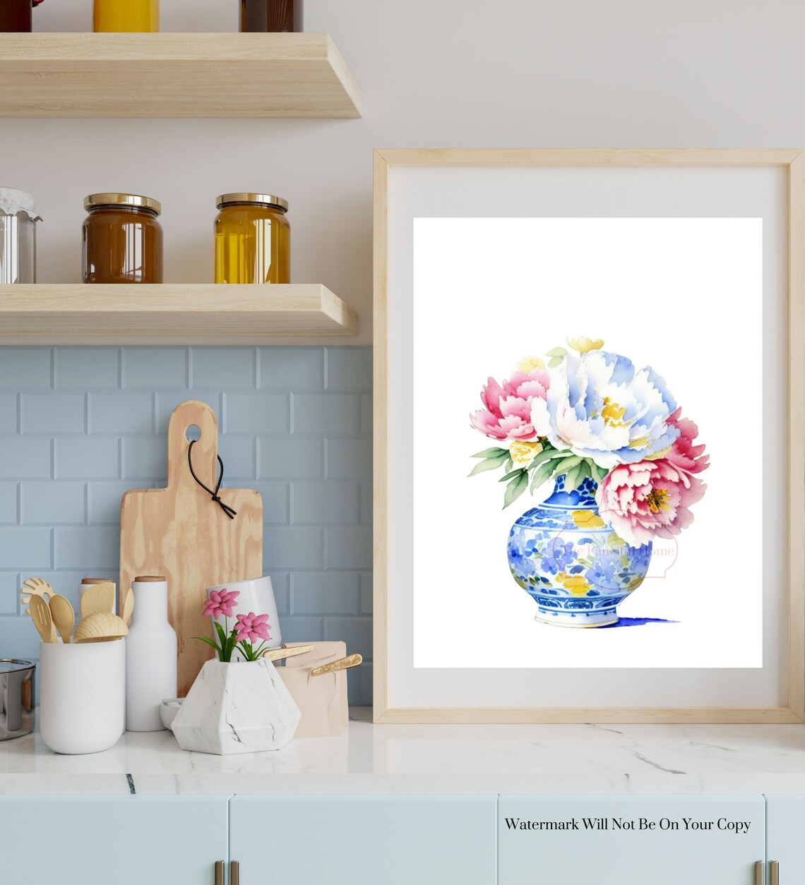 Indigo Spring Original Wall Art Blue & White Chinoiserie - Etsy