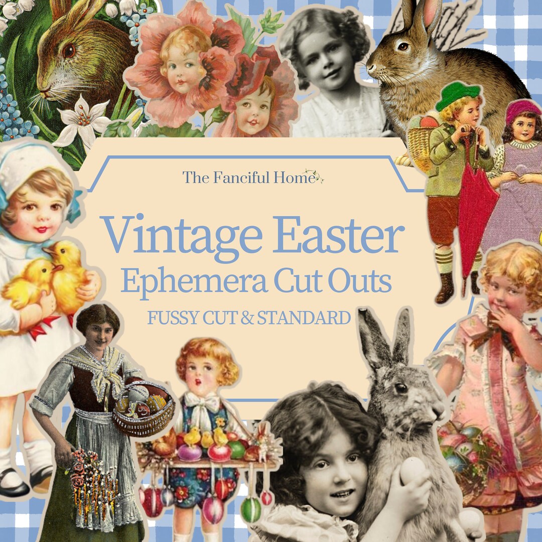 Easter Ephemera - Vintage Cut Outs, Digital Download. Junk Journals ...