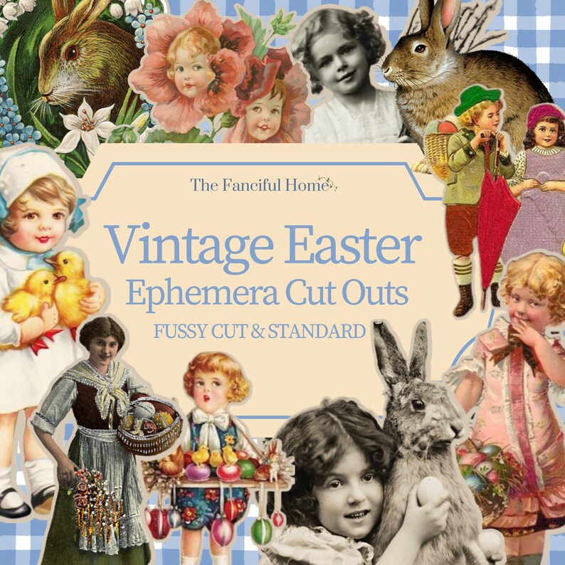 Easter Ephemera - Vintage Cut Outs, Digital Download. Junk Journals ...