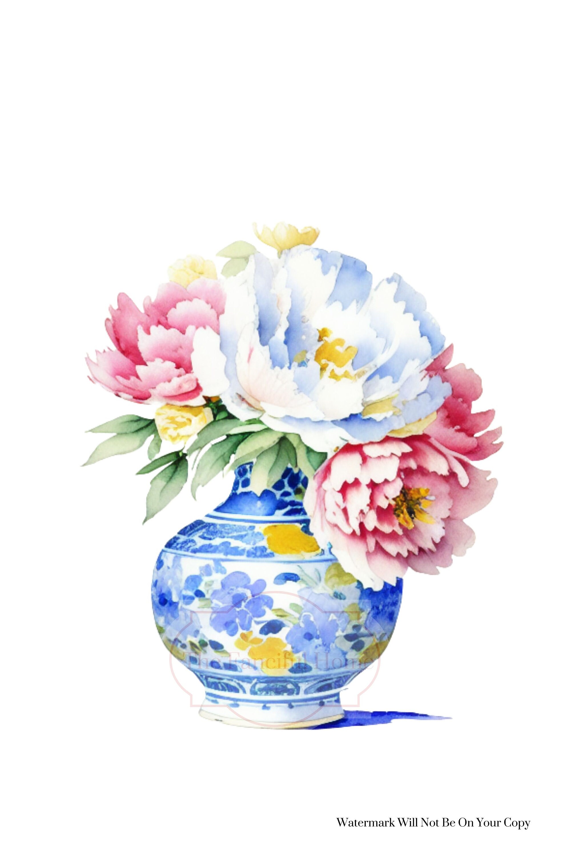 Indigo Spring Original Wall Art Blue & White Chinoiserie - Etsy