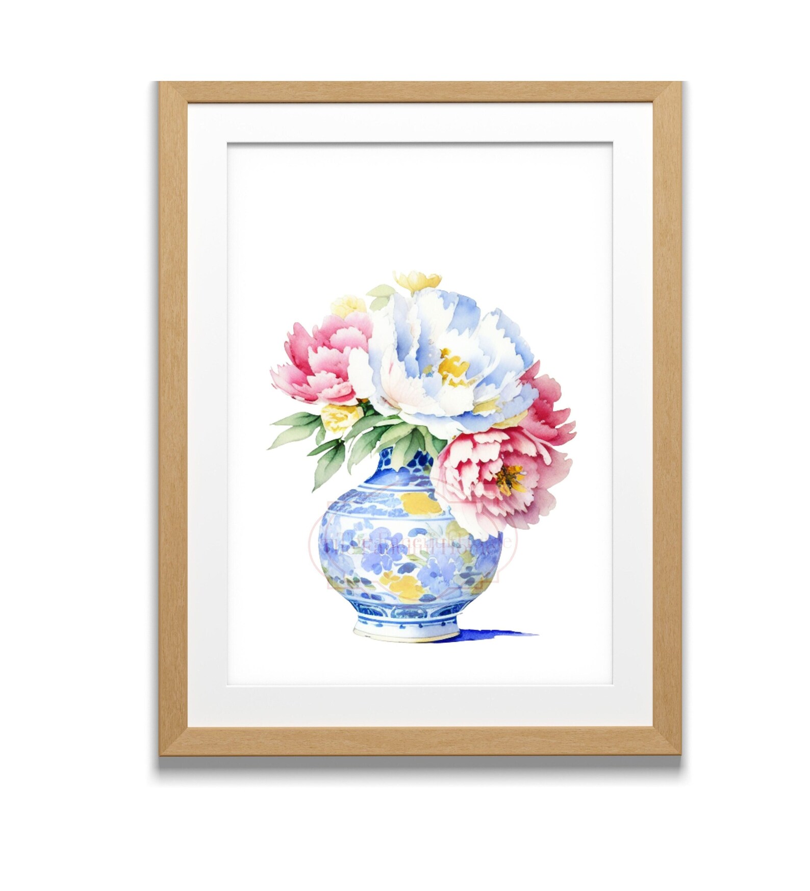 Indigo Spring Original Wall Art Blue & White Chinoiserie - Etsy