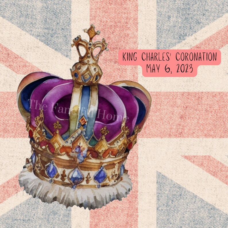 King Charles Coronation Crown Banner Coronation Party Decor - Etsy