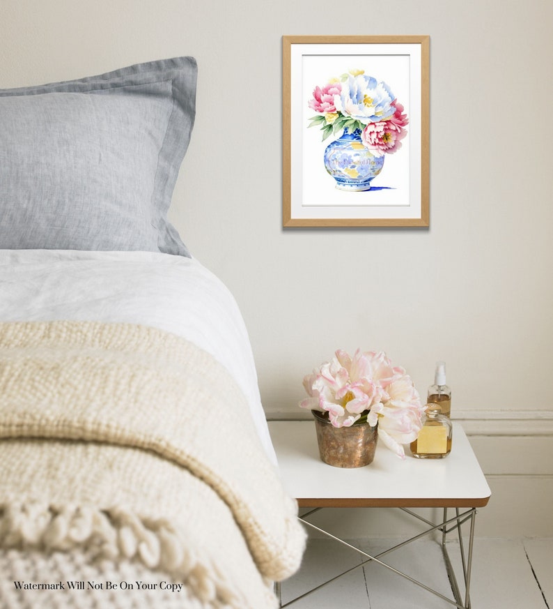 Indigo Spring Original Wall Art Blue & White Chinoiserie - Etsy