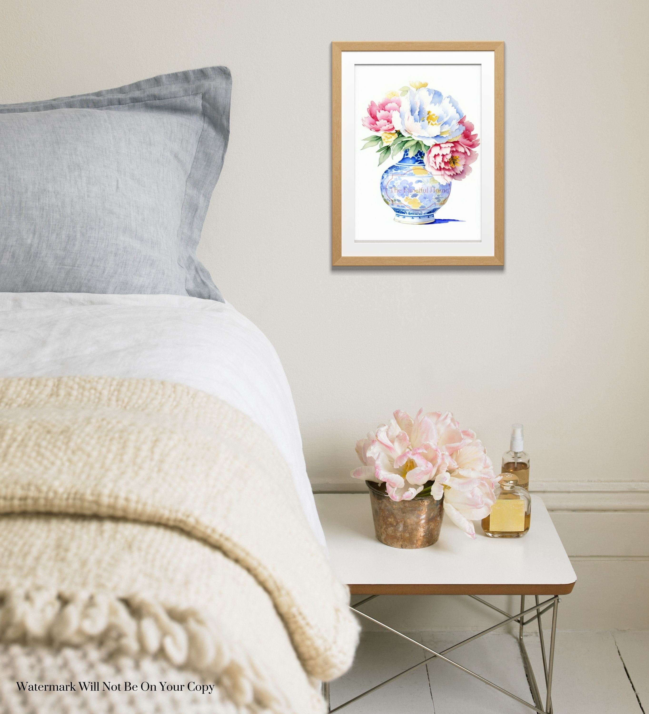 Indigo Spring Original Wall Art Blue & White Chinoiserie - Etsy