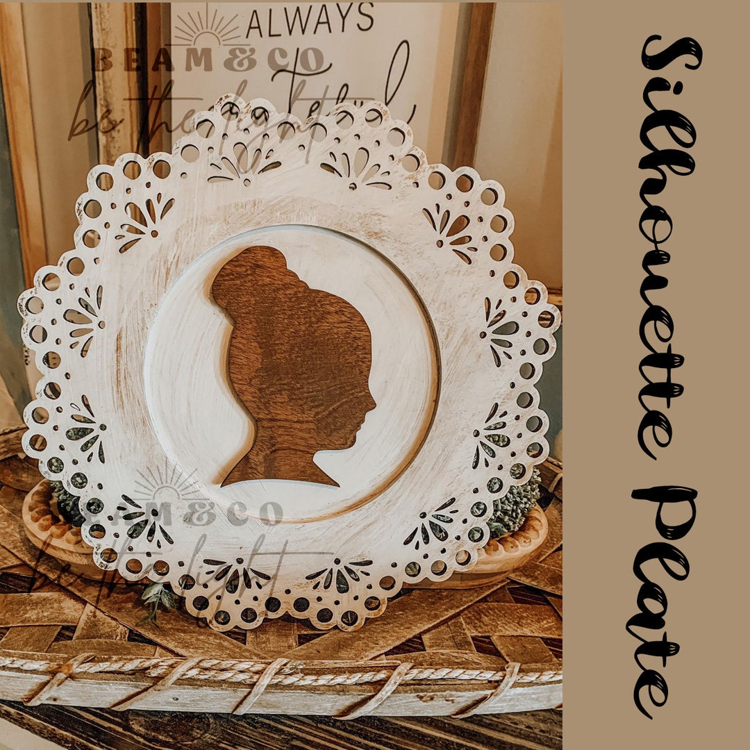 Custom Portrait Silhouette, Personalized Family Portrait, Child ...