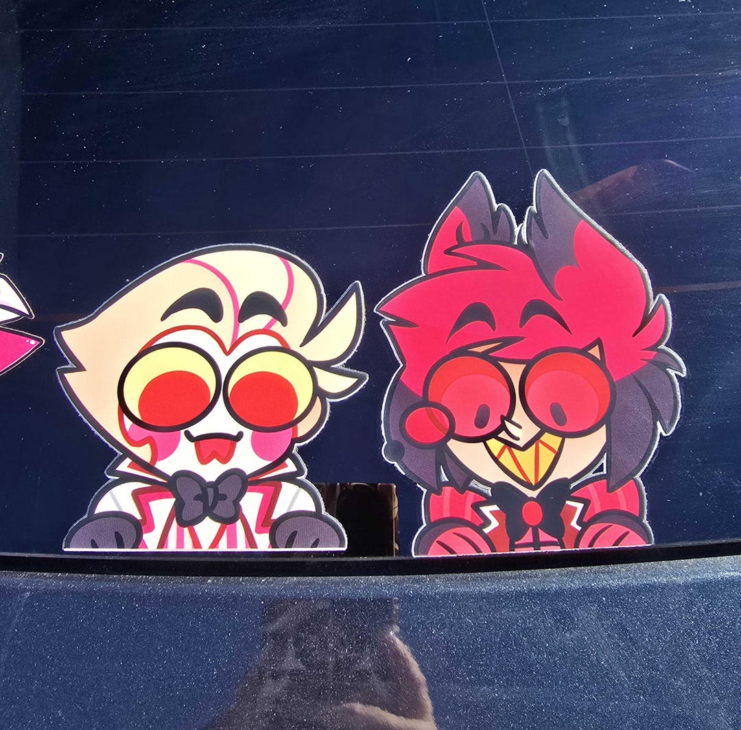 Lucifer & Alastor Peeker Stickers - Etsy