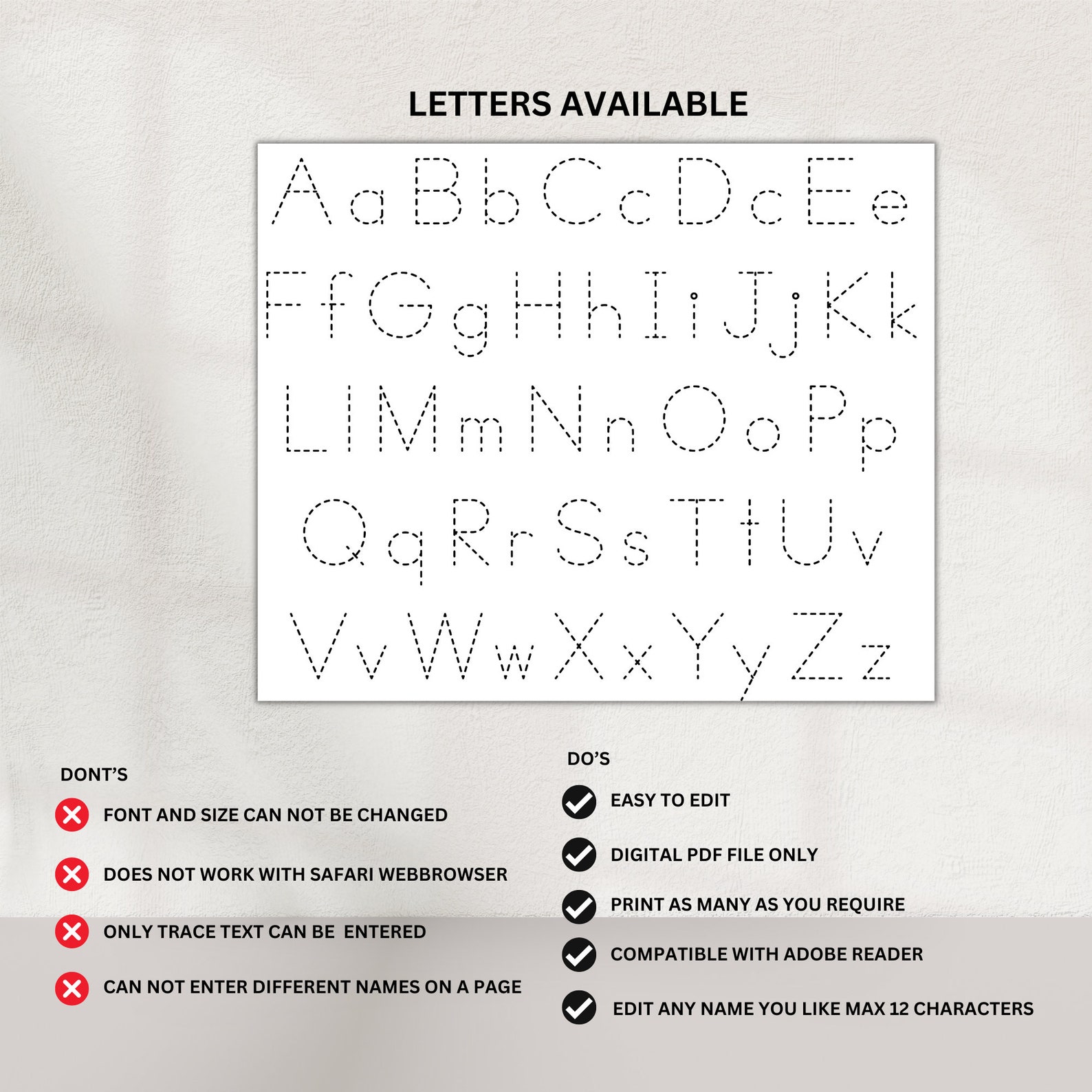 Name Trace Worksheet, Printable for Pre Schoolerskindergarteners Name ...