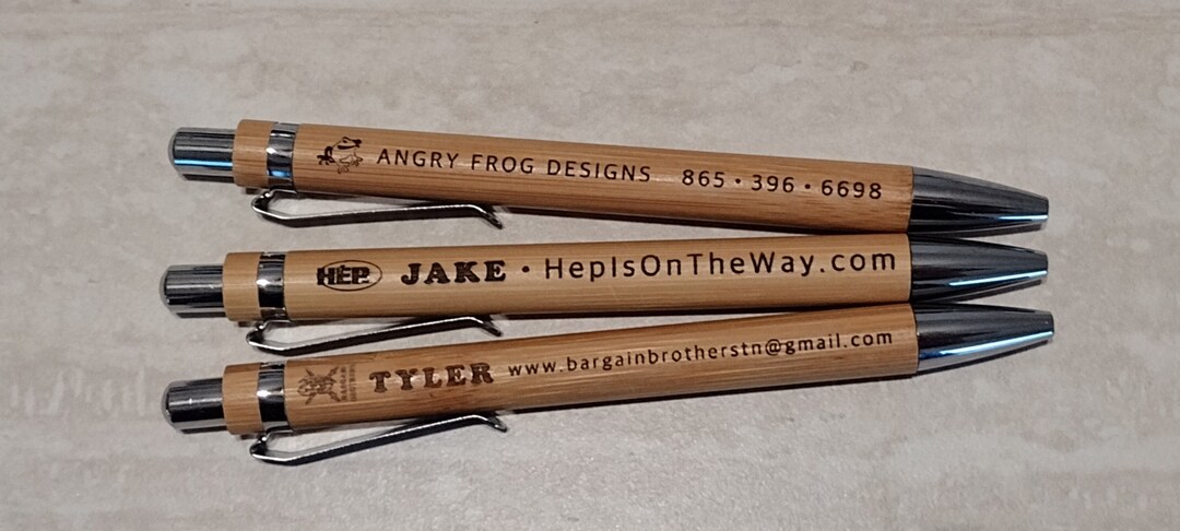 Bamboo Personalized Ball Point Pen Laser Engraved Pen Gift for Dad Gift ...