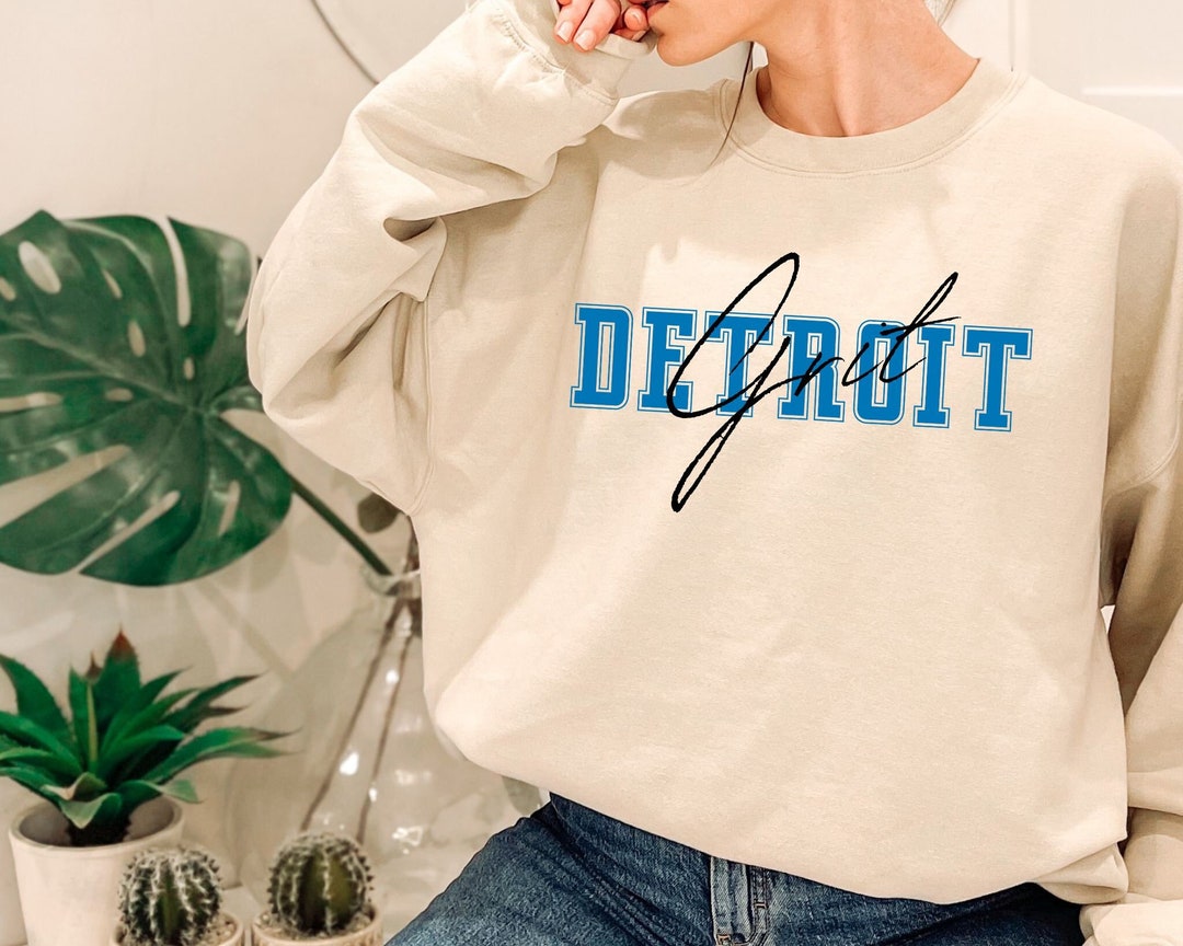 Detroit Grit Football Sweatshirt, Gift for Lions Fan, Gifts for Fan ...