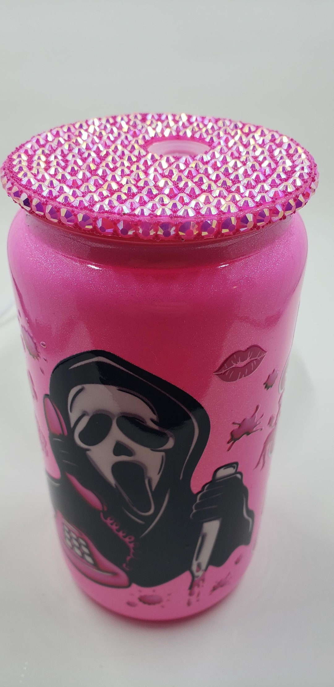 No You Hang Up, Ghostface, Glitter, Bling Tumbler - Etsy