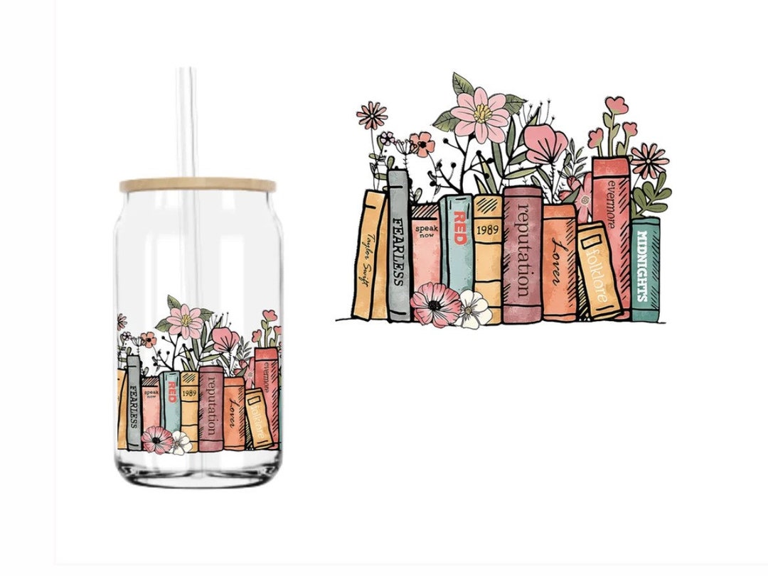 Taylor Swift / Swifties / Album / Floral Books / Music / Beer Can Glass ...