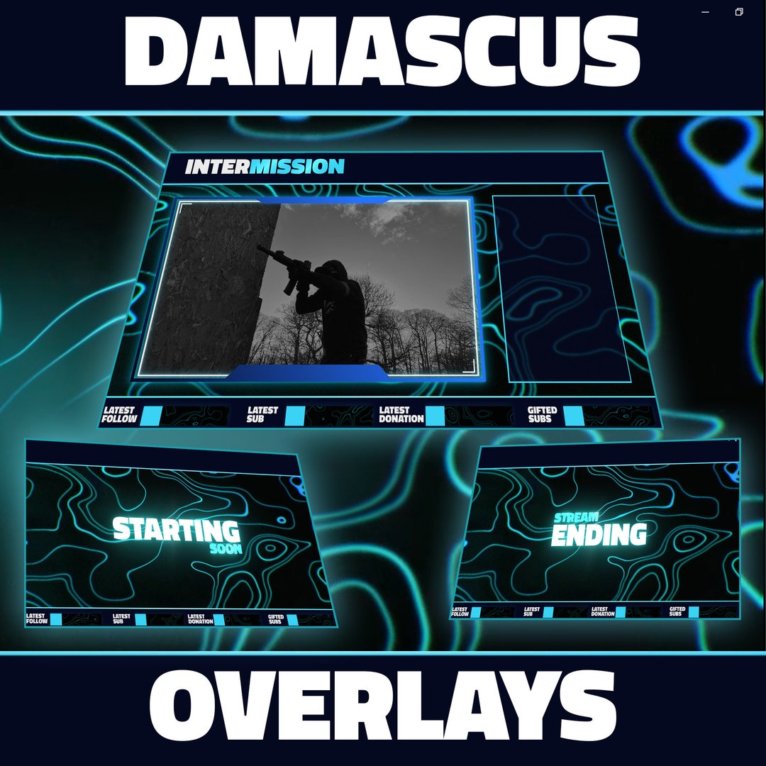 Animated DAMASCUS Warzone Twitch OVERLAYS | Stream Alerts, Twitch ...
