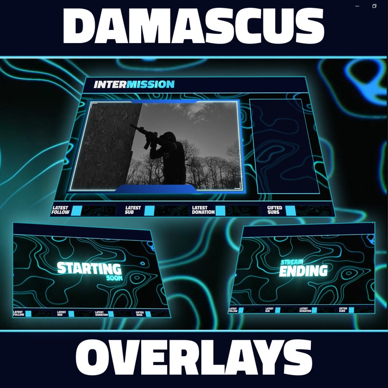 Animated DAMASCUS Warzone Twitch OVERLAYS | Stream Alerts, Twitch ...