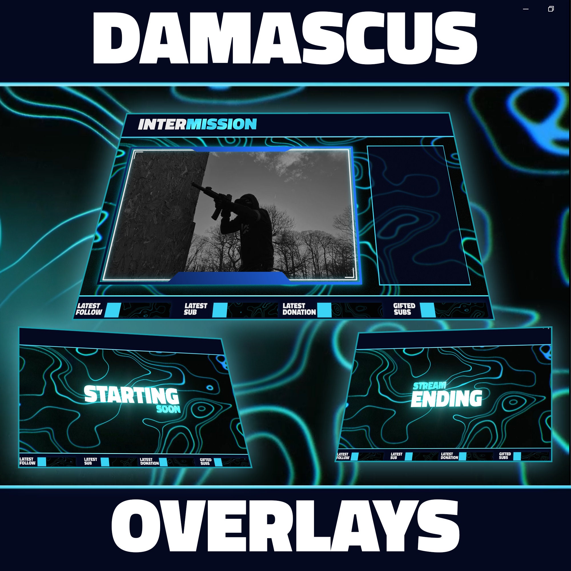 Animated DAMASCUS Warzone Twitch OVERLAYS | Stream Alerts, Twitch ...
