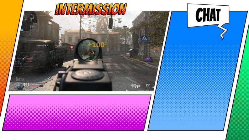 3D Animated Twitch Overlays COMIC Stream Overlay Package, Twitch Stream ...