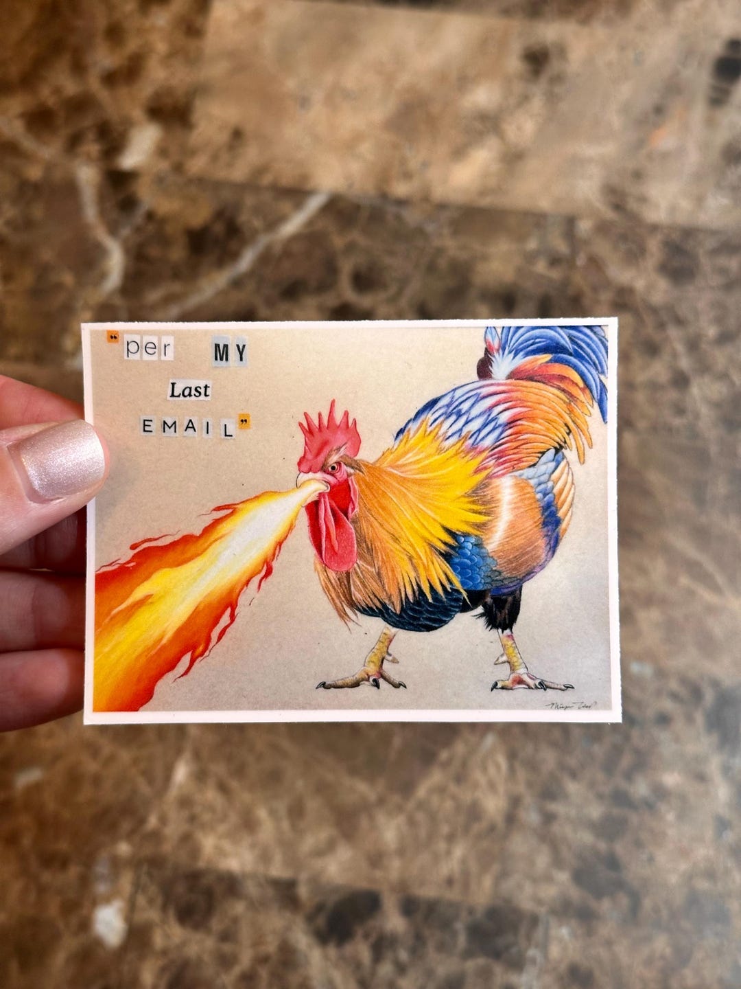 Stickers, “per My Last Email”, Rooster, Chicken, High Quality, Weather ...