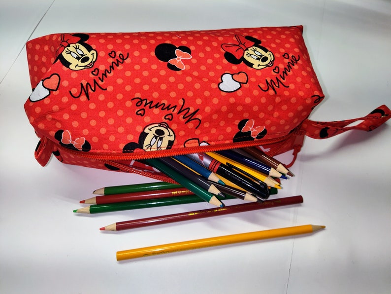 Handmade Minnie Mouse, Bluey, Bingo and Other Characters Pencil Pouch ...