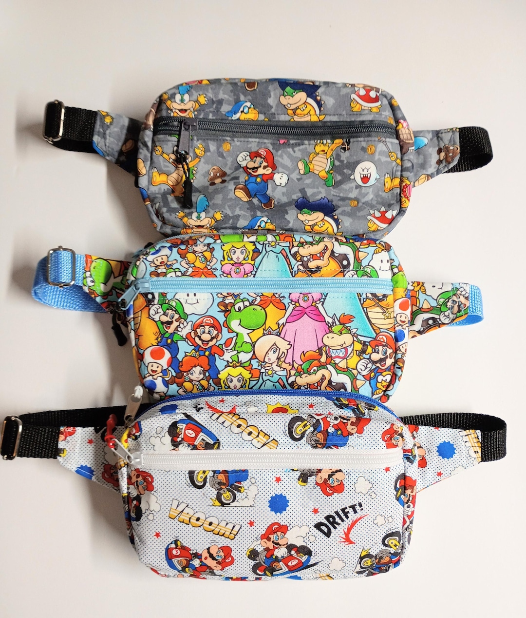 Super Mario Fanny Pack: Adjustable Crossbody Bag - Etsy