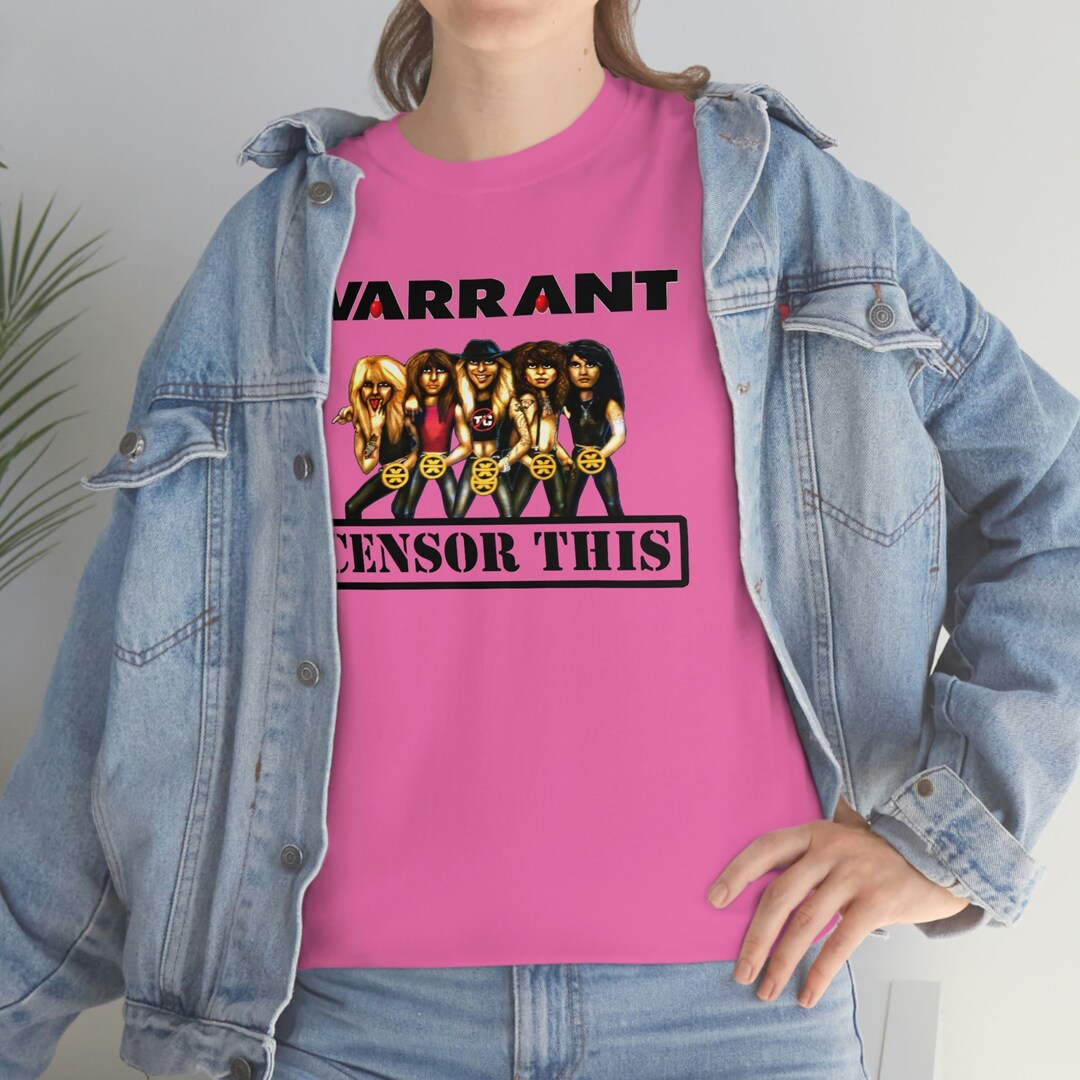 Warrant Censor This Poster Album Cover T Shirt All Sizes S-5XL Hard ...