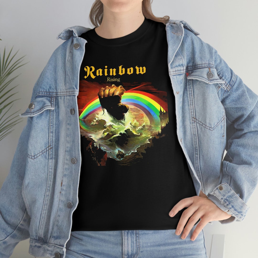 Rainbow Rising Poster Album Cover T Shirt All Sizes S-5XL Hard Rock ...