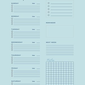 Printable Weekly Planner: Stay Organized & Productive Digital Weekly ...