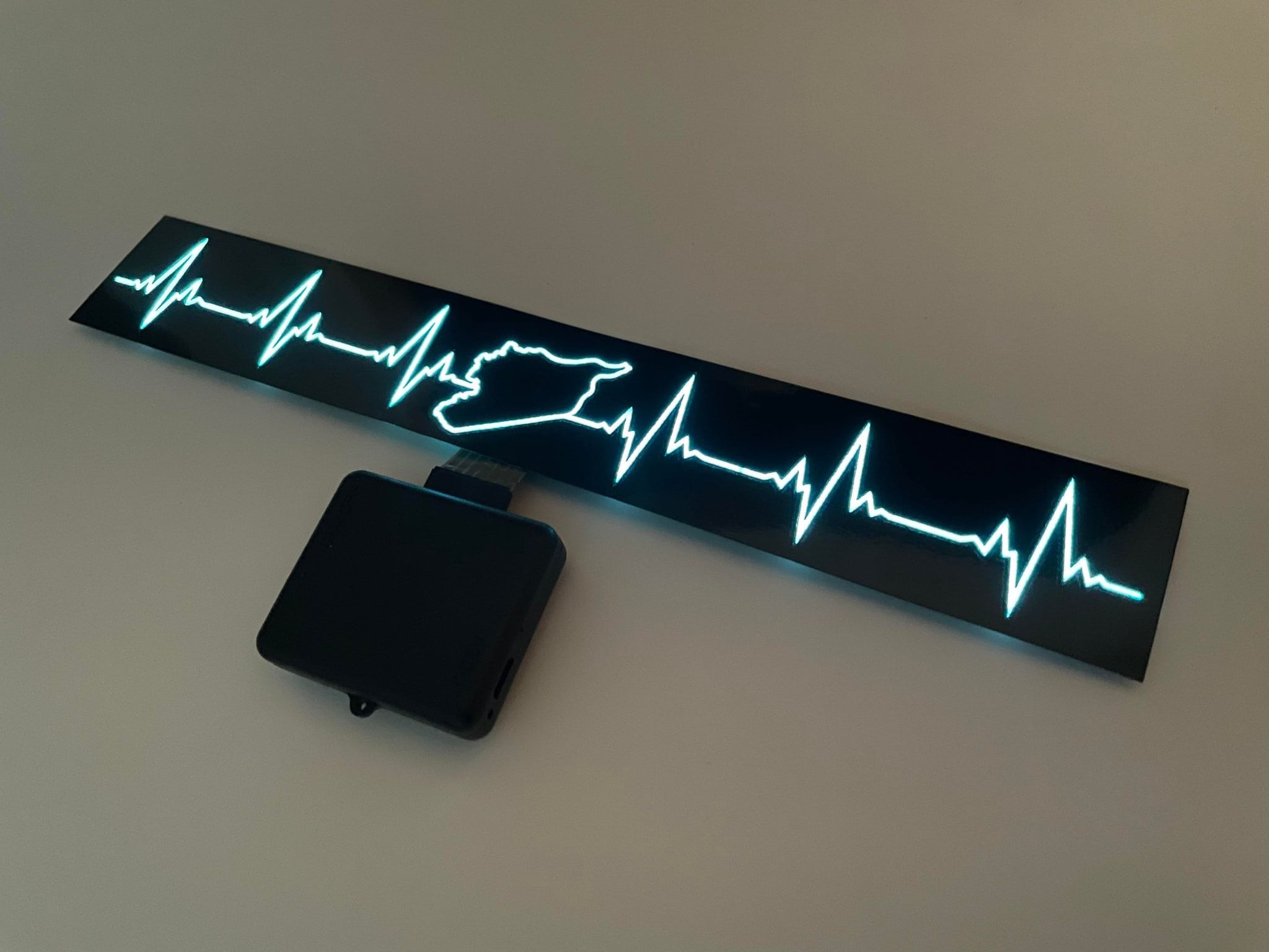 Syria Map Heart Beat LED Window Electric Window Sticker 5 Flashing ...