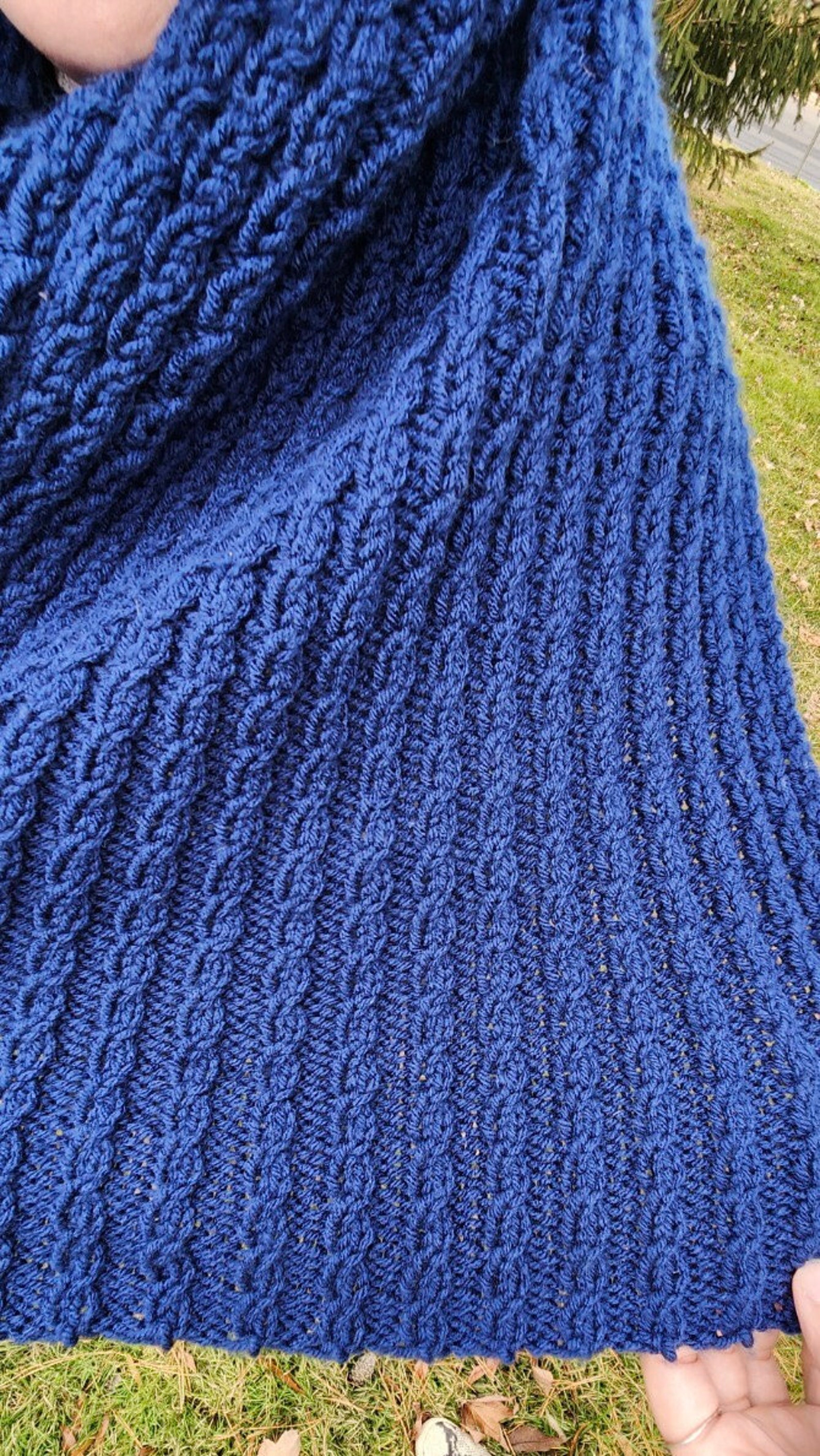 Little Faux Cables Wide Scarf Knitting Pattern - Etsy